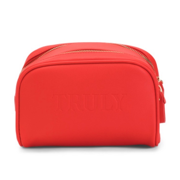 TRULY | Bags | Truly Beauty Candy Apple Red Vanity Case Travel Makeup ...